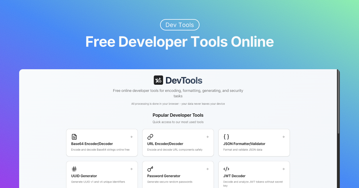URL Encoder Decoder Online - Free URL Encoding Tool | DevTools